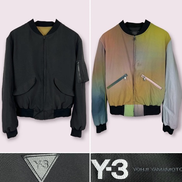 Y-3 | Jackets & Coats | Y3 Reversible Fullzip Bomber Jacket Mens M ...